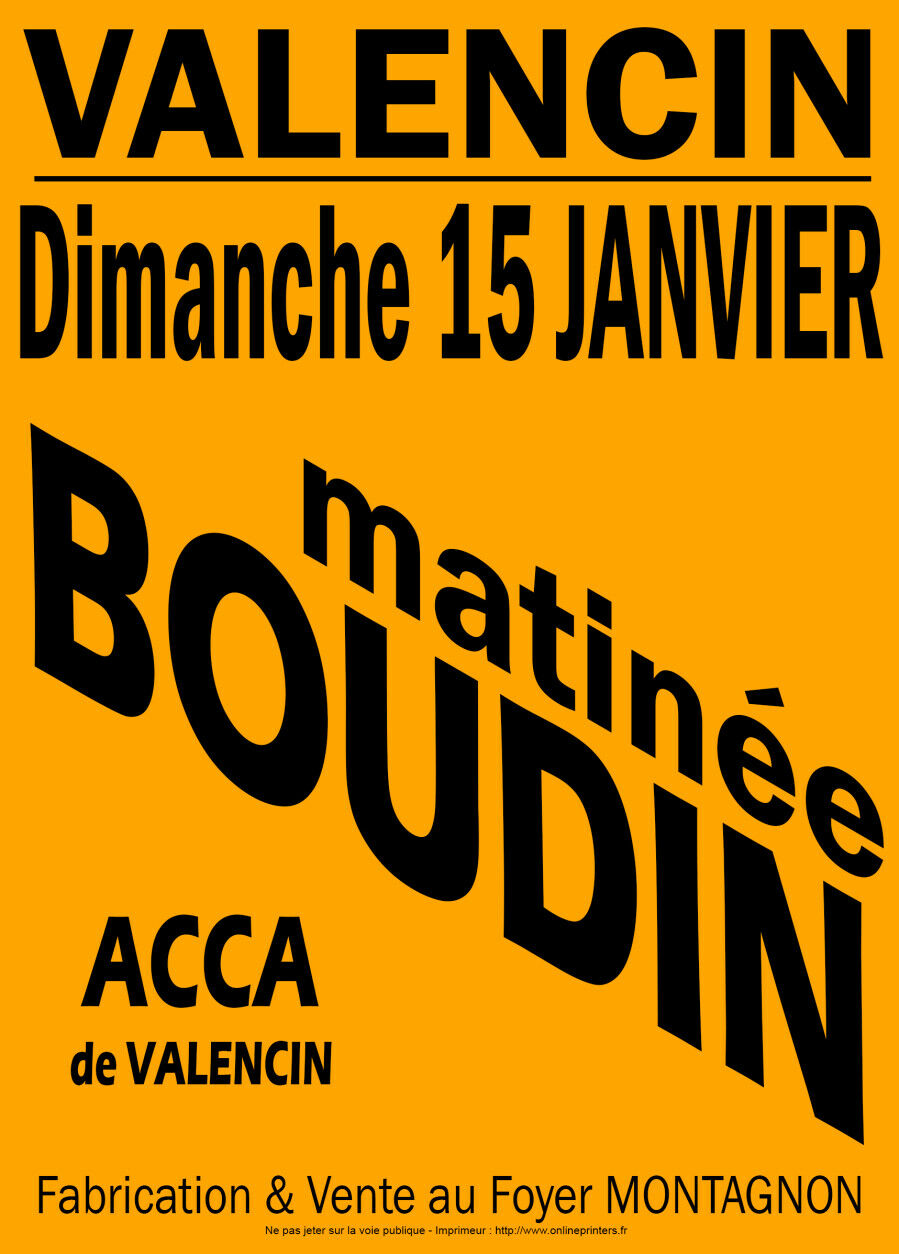 Matinée boudin de l'ACCA, Valencin - 15 janvier 2023